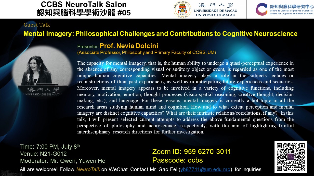 CCBS NeuroTalk Salon – University of Macau | Centre for Cognitive and ...